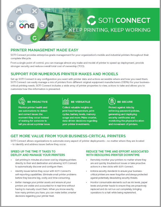 SOTI Connect Product Brochure | General Data