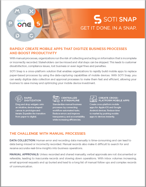 SOTI Snap Product Brochure | General Data