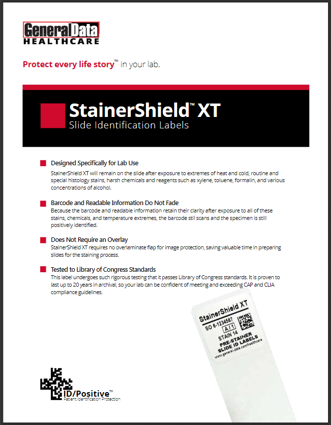 StainerShield XT Slide Identification Labels Product Brochure | General ...