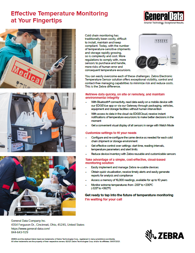 Zebra Electronic Temperature Sensors Product Brochure | General Data ...